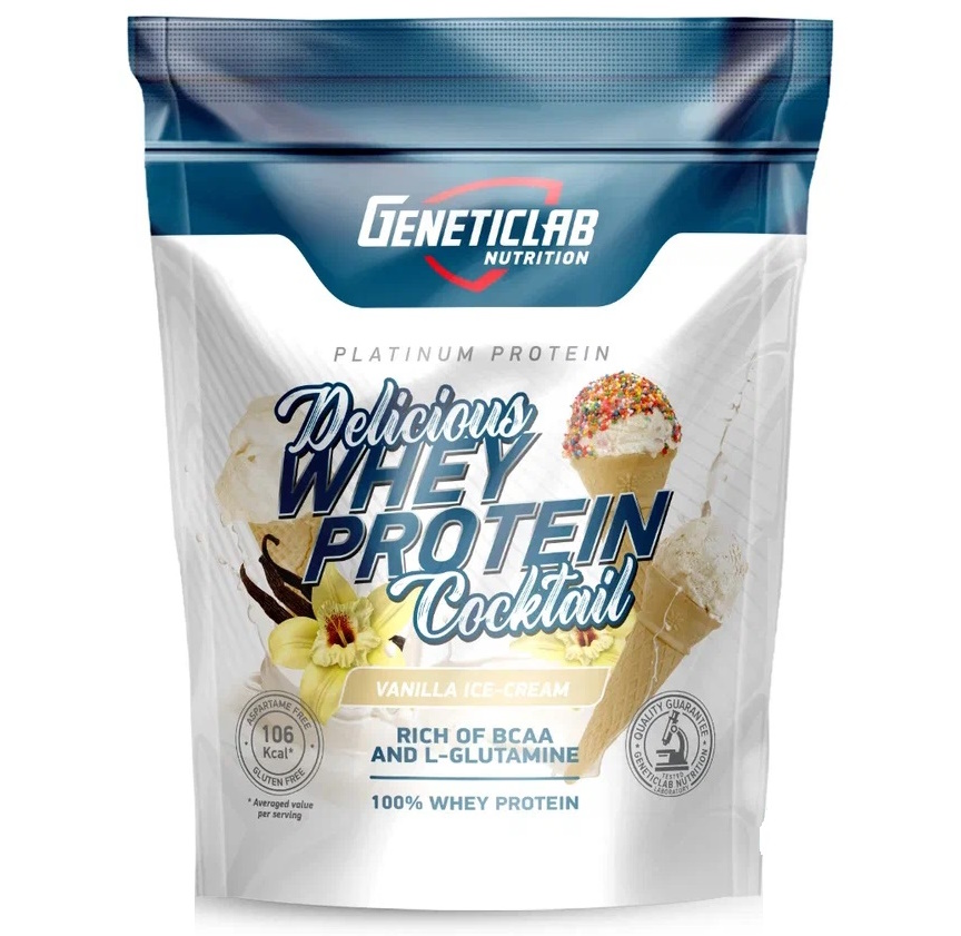 Протеин концентрат GeneticLab Nutrition Delicious Whey Protein Coctail ...