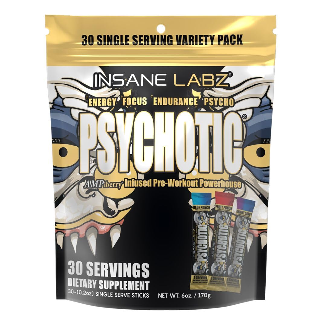 Предтренировочный комплекс Insane Labz Psychotic Gold Variety Pack 170 ...