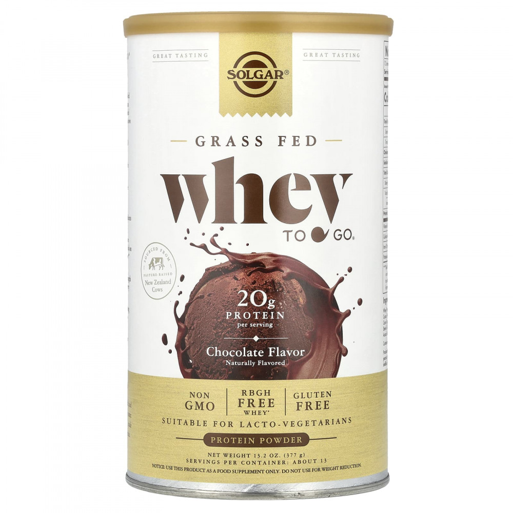 Протеин концентрат + изолят Solgar Grass Fed Whey to Go 377 грамм ...