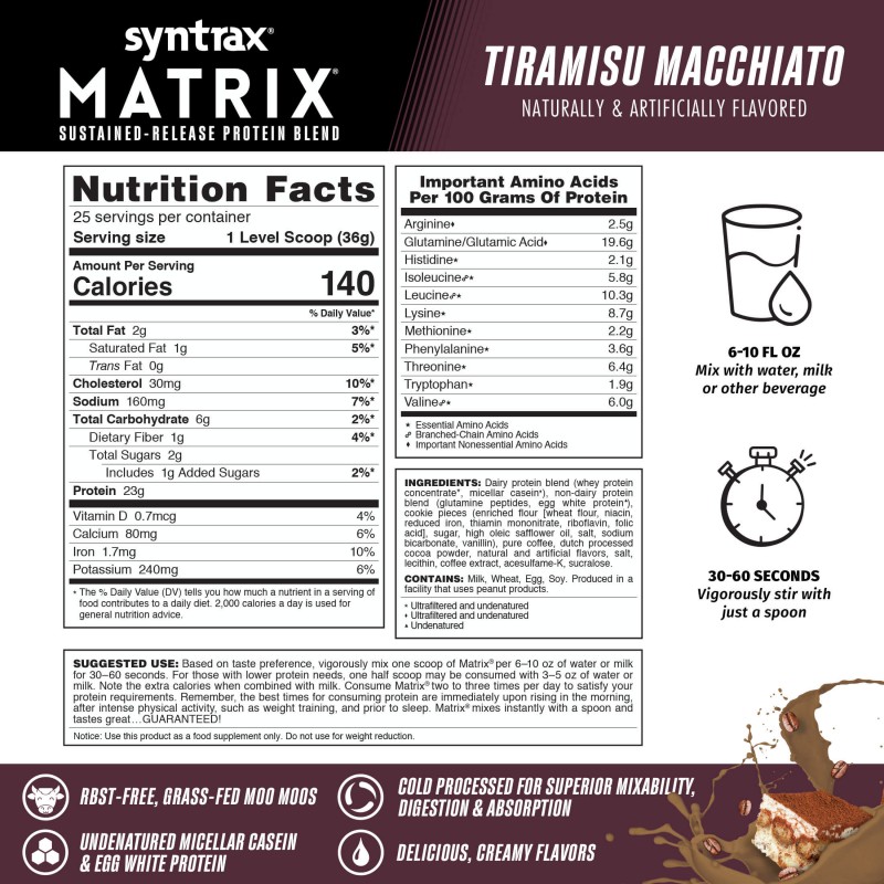 Многокомпонентный протеин Syntrax Matrix 2.0 907 грамм 2 lb — купить по ...