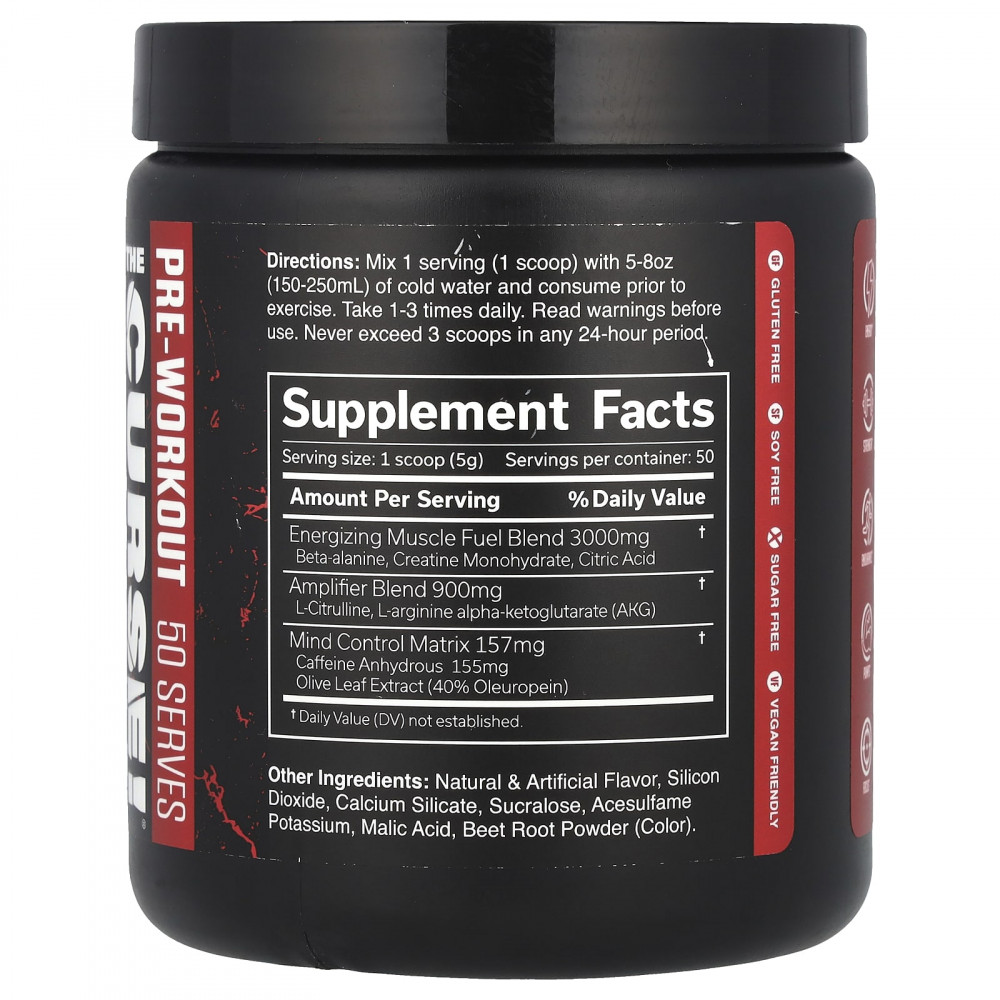 Предтренировочный комплекс JNX Sports The Curse! Pre-Workout 250 грамм — купить по доступной ...